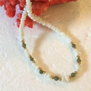 Vintage | Jewelry | Vintage Jade Shell Necklace | Poshmark